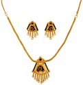 22K Gold Mullamottu Maala Set - AjNs59253 - 22k Gold Mullamottu Mala ...