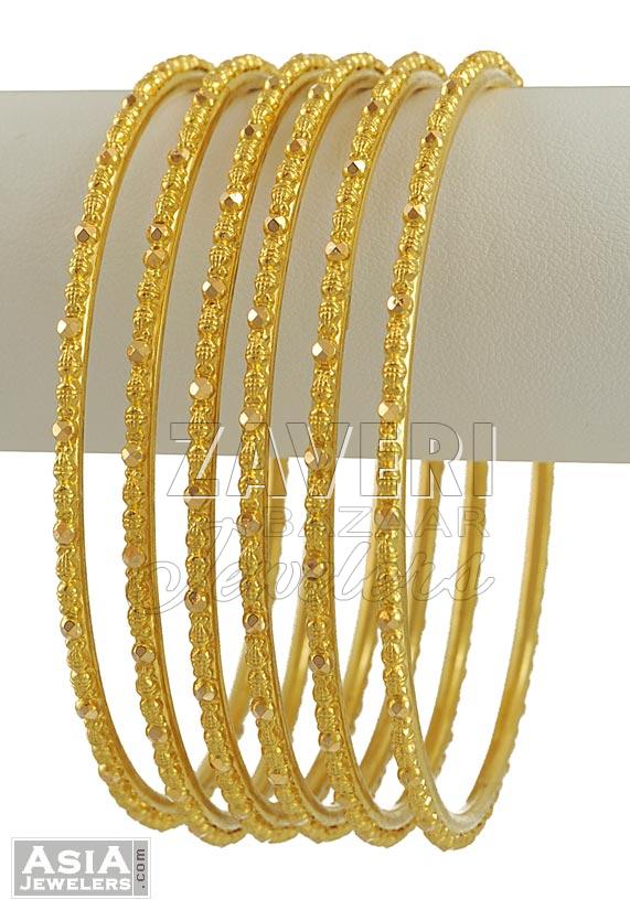 22K Gold Filigree Churi (set of 2)