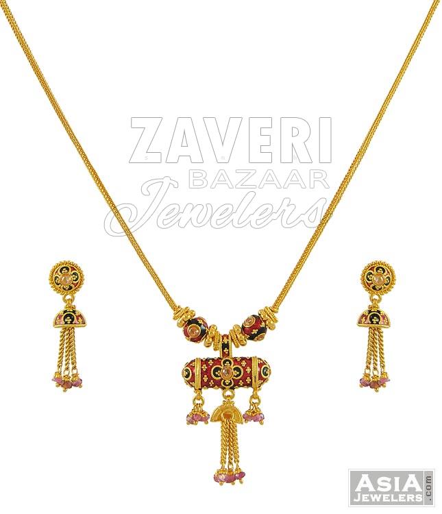 Meenakari Designer Necklace Set(22k)