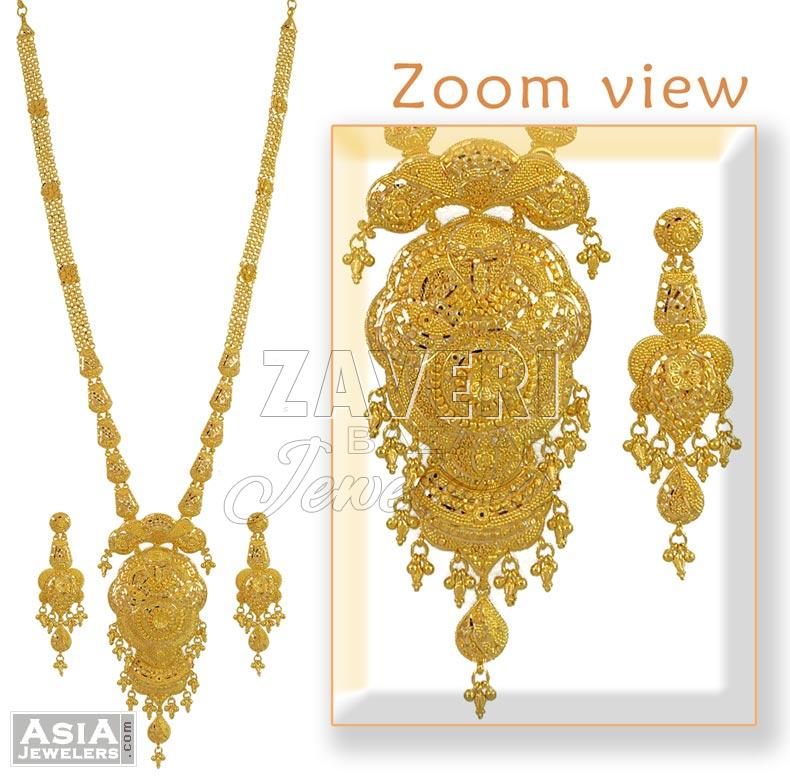 22K Designer Patta Necklace Set