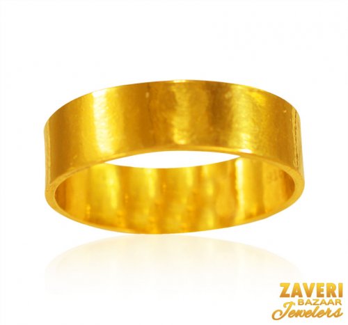 22 KT Gold Plain Band - AjRi67470 - US$ 495 - 22 KT Gold Plain ...