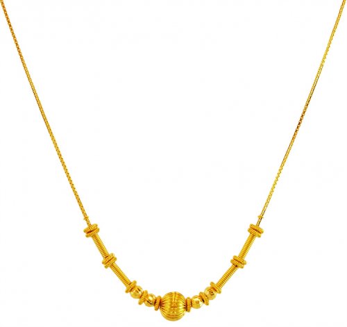 22K Gold Necklace Only - AjNs60343 - 22K Gold nice hand crafted ...