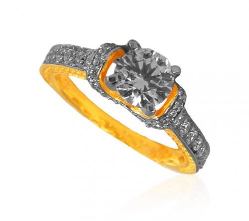22 Karat Gold Ladies Ring - AsRi65065 - 22 Karat gold ring for ladies ...