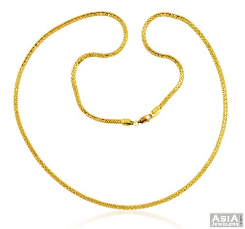Designer 22K Gold Chain (24 in) - AjCh58562 - Unique stlye 22K Men's ...
