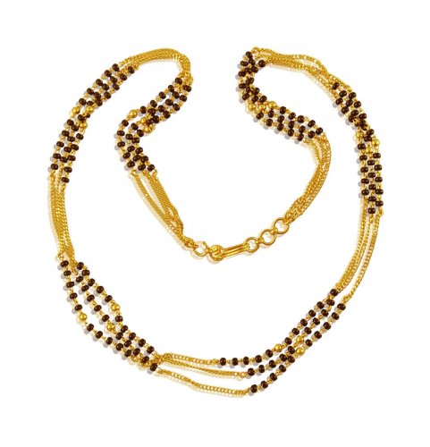 Mangalsutra Layered Chain 22K - AjCh59461 - 22K Gold Mangalsutra chain ...