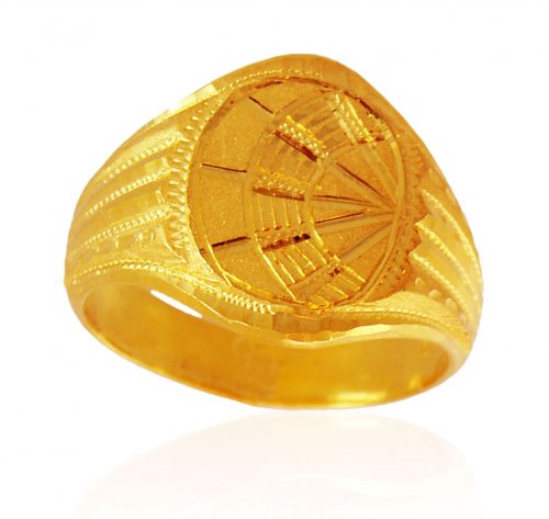 Mens Fancy Gold Ring - AjRi59549 - 22K Gold Ring for men's designed in ...