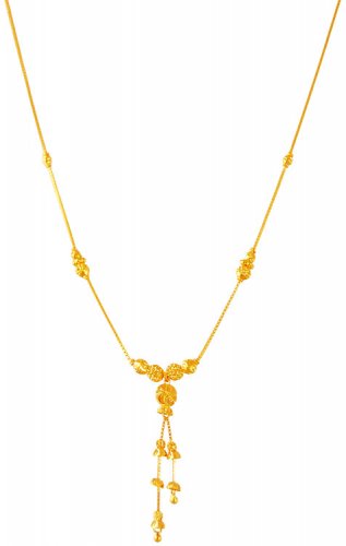 22kt Gold Dokia Chain 16 Inches - AjCh63443 - 22K Gold Dokia ladies ...