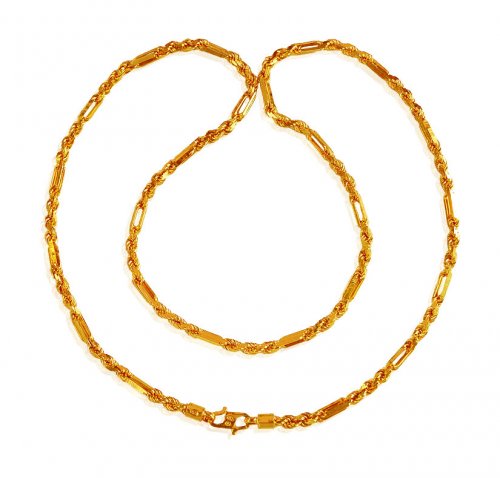 22Kt Gold Cartier Rope Chain 20In - AsCh62374 - 22K Gold Cartier Rope ...