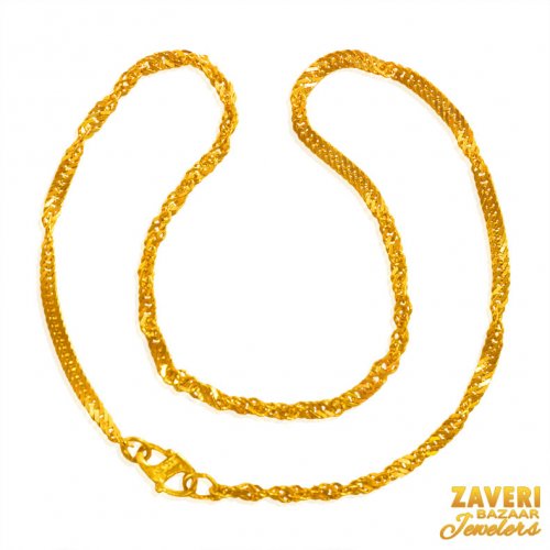 22Karat Gold Chain - asch66240 - 22Karat Gold disco Chain is designed ...