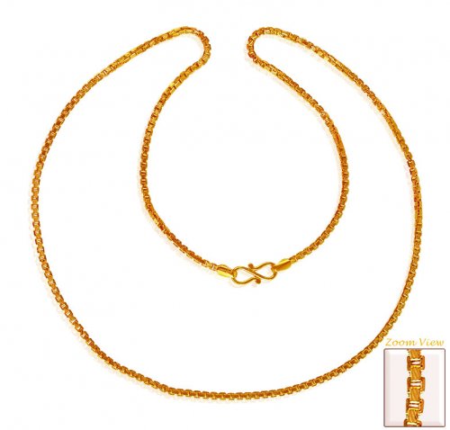Box Chain 22 Kt Gold (20In) - asch61695 - 22 Karat gold Box chain (20 ...