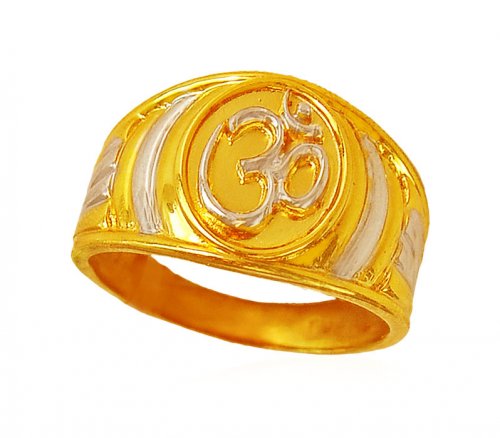 Mens Religious Om Ring 22k - ajri61486 - 22k gold mens ring, designed ...